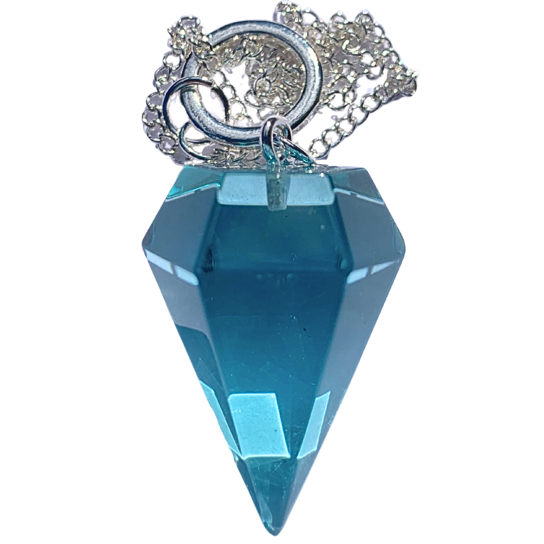 Obsidian, Light Blue Pendulum – Cosmic Crystals