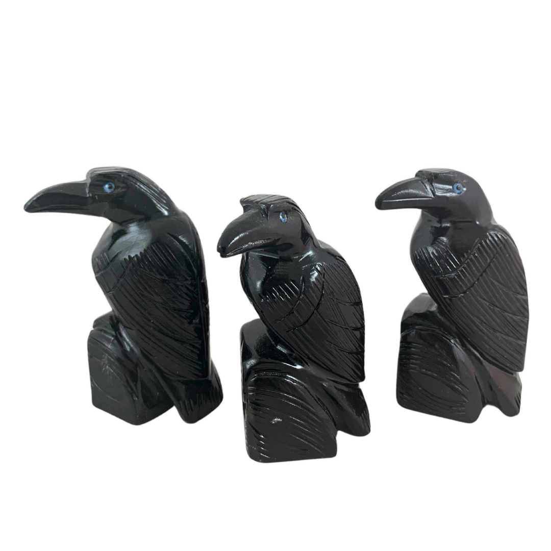 Onyx Raven Carvings – Cosmic Crystals